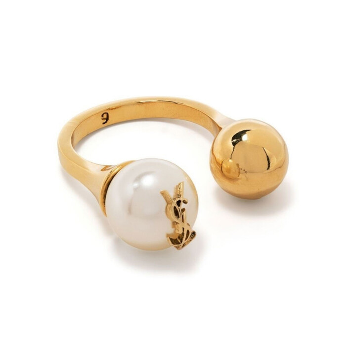 퀸잇 - [명품] 로고 펄 진주 골드 볼 링 698278 Y1526 9366